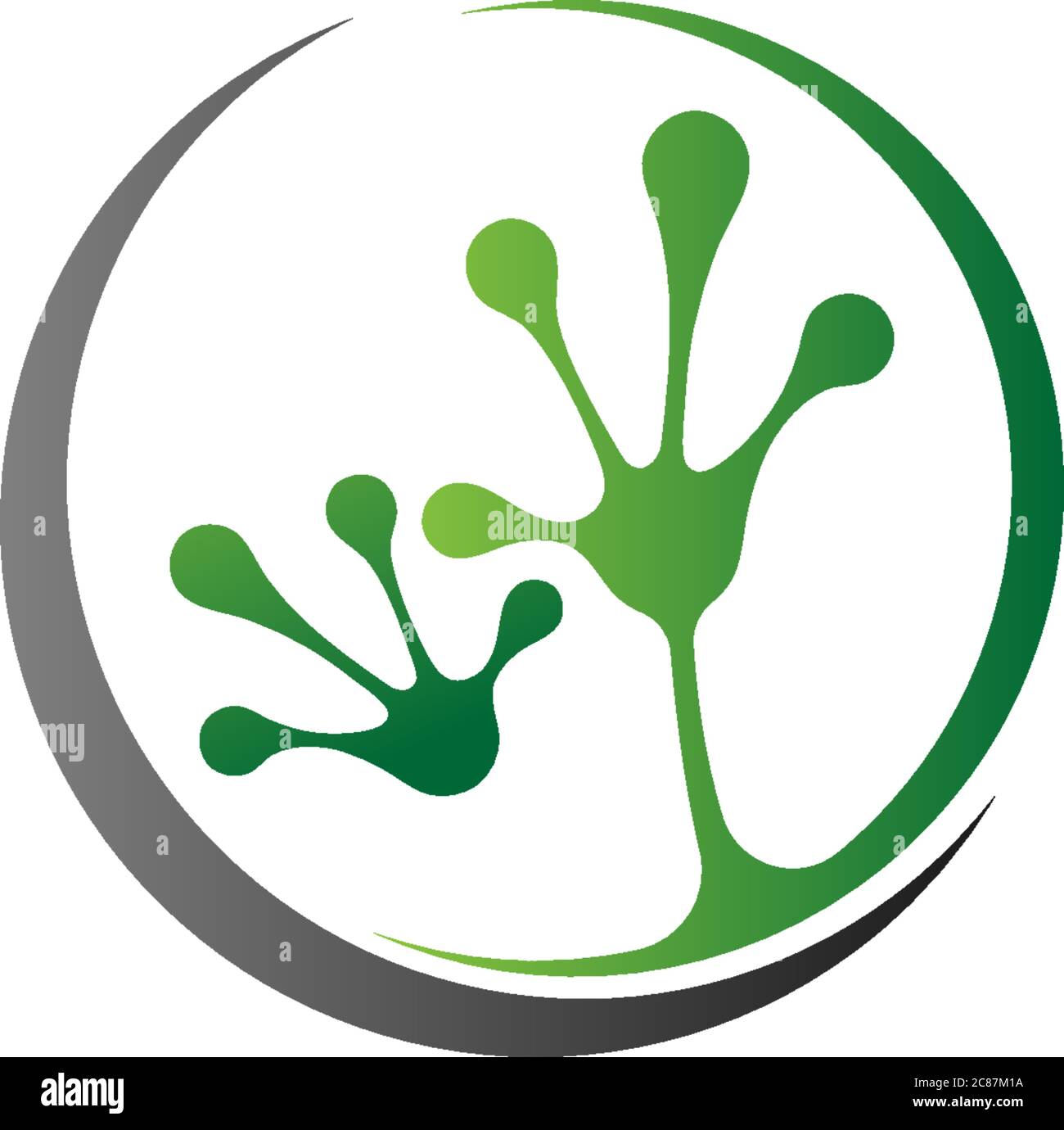 Hand frog print logo icon vector template Stock Vector Image & Art - Alamy