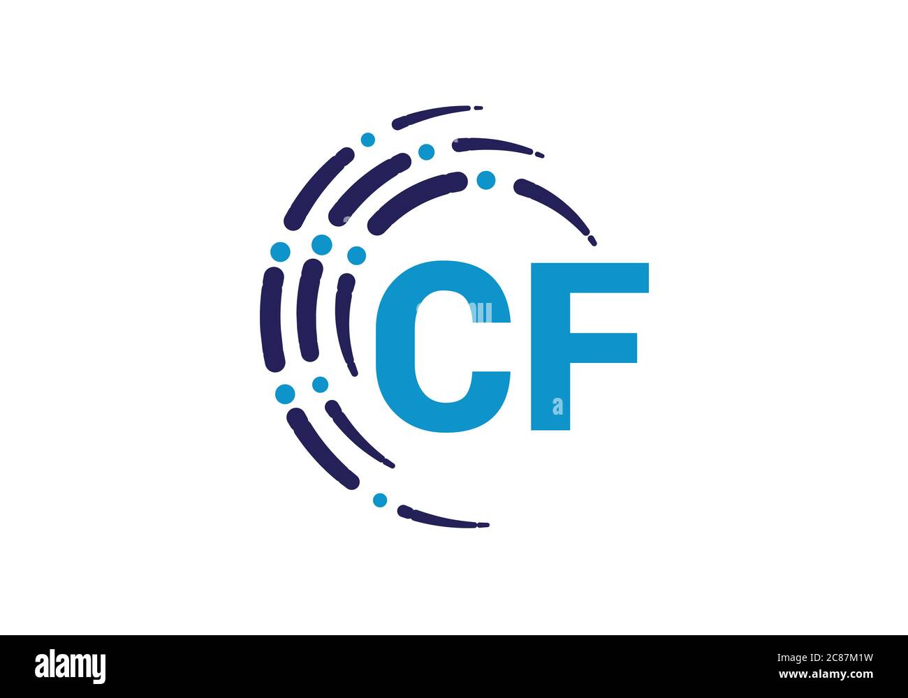 Initial Monogram Letter C F Logo Design Vector Template. C F Letter Logo Design Stock Vector ...