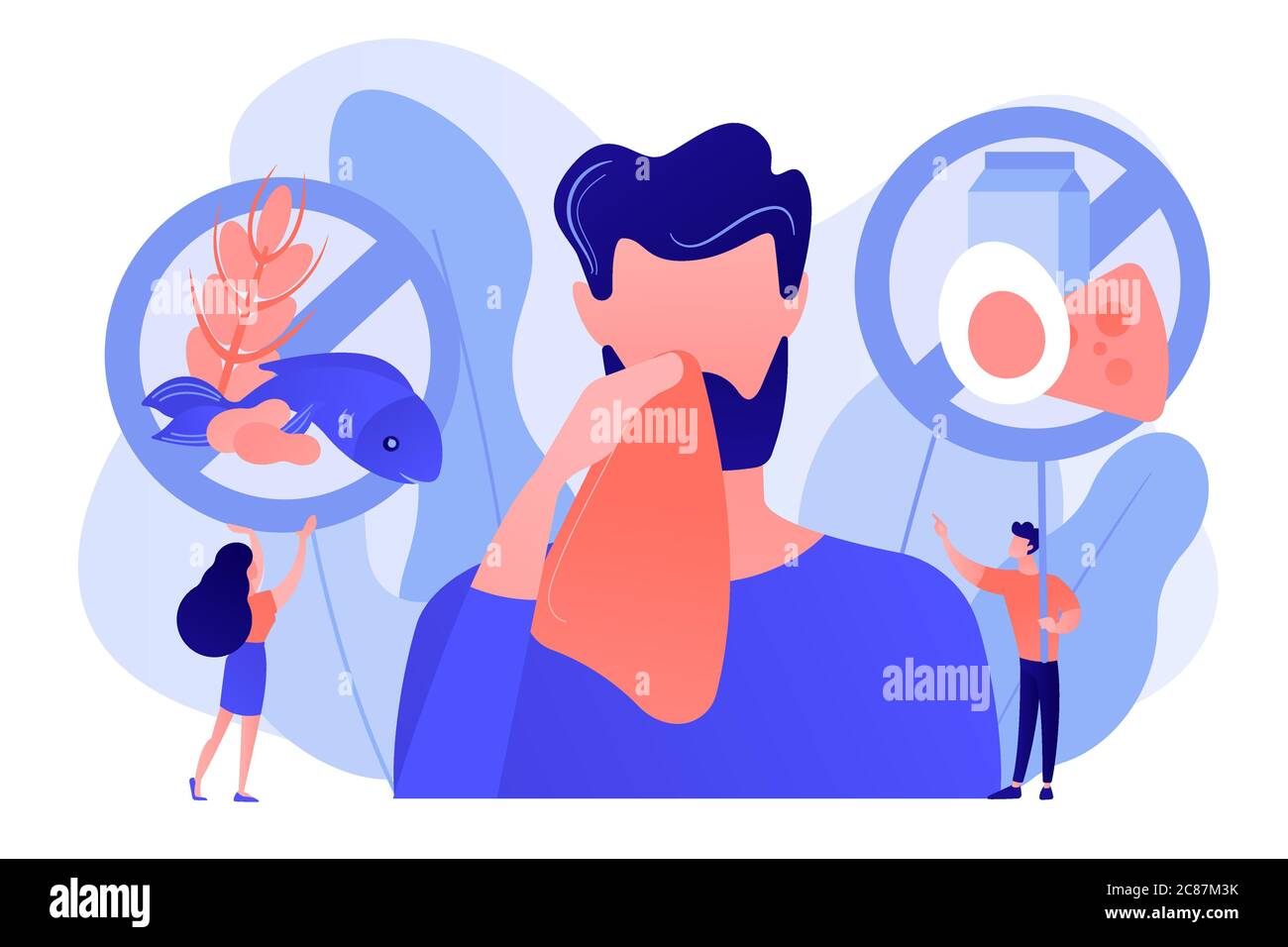 Food allergy flat design Stock Vector Images - Alamy