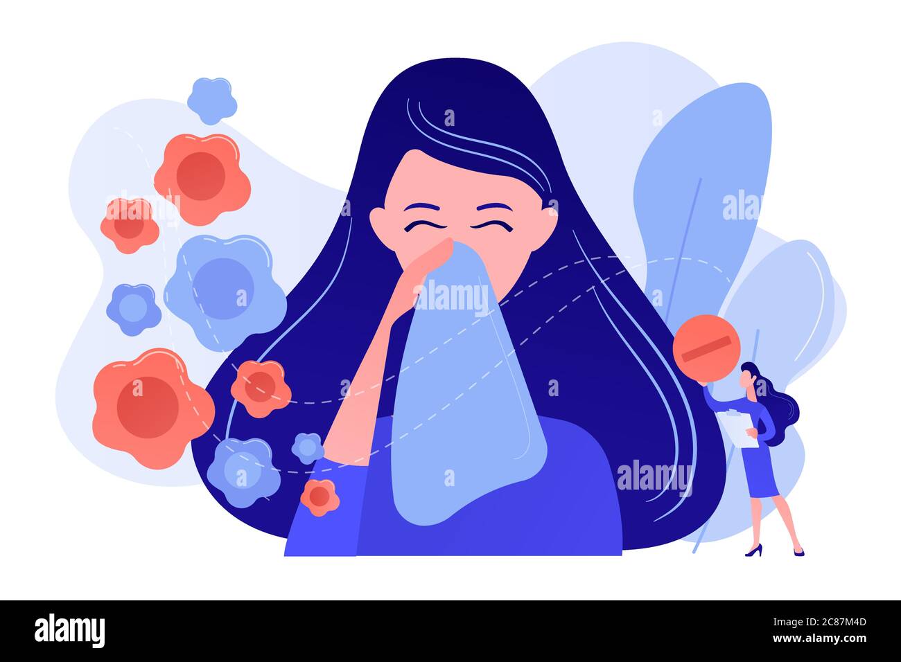 Seasonal allergy concept vector illustration Stock Vector Image & Art ...