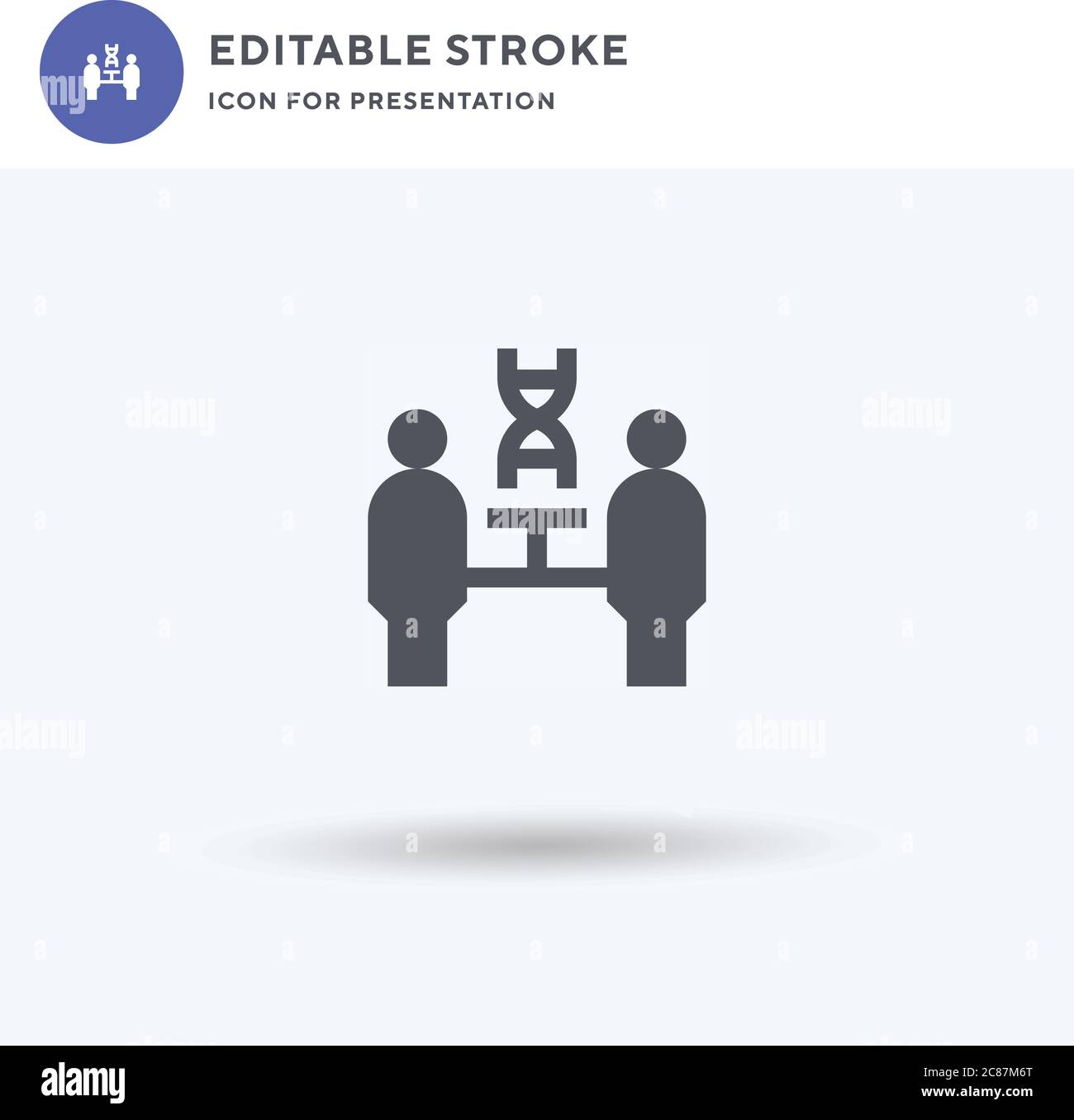 Cloning icon vector, filled flat sign, solid pictogram isolated on ...