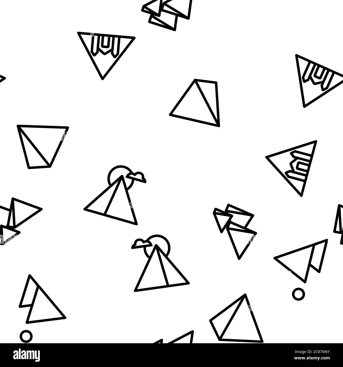 Pyramid Attraction Vector Seamless Pattern Stock Vector Image & Art - Alamy