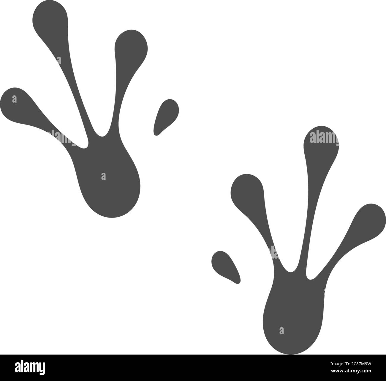 Hand frog print logo icon vector template Stock Vector Image & Art - Alamy