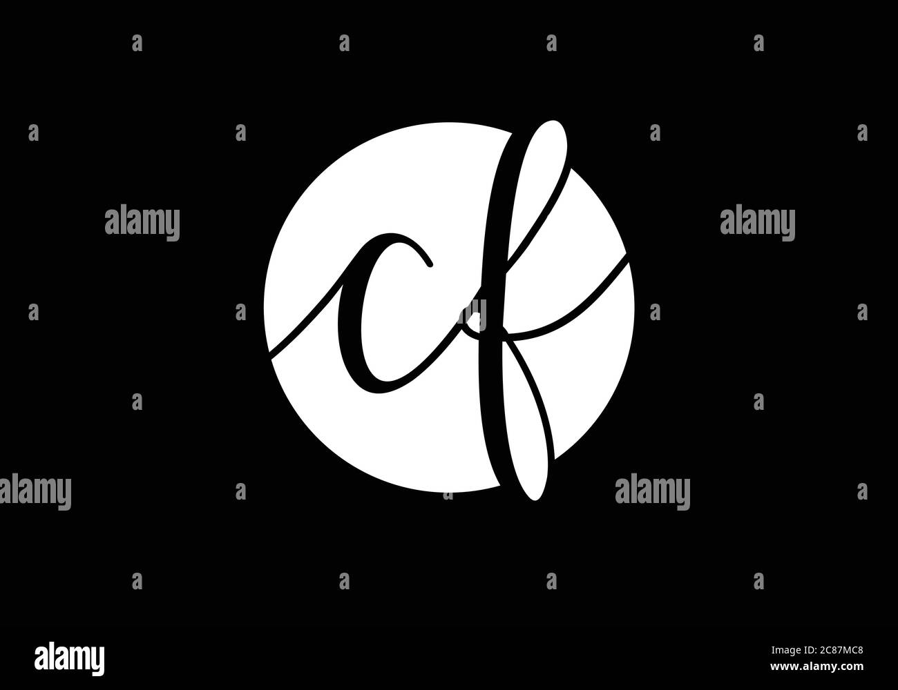 Initial Monogram Letter C F Logo Design Vector Template. C F Letter ...