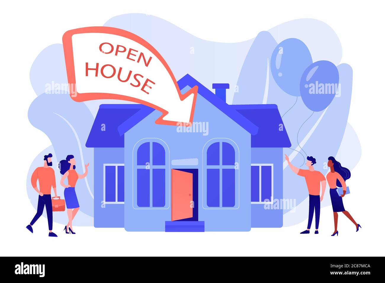 Open house concept vector illustration Stock Vector Image & Art - Alamy