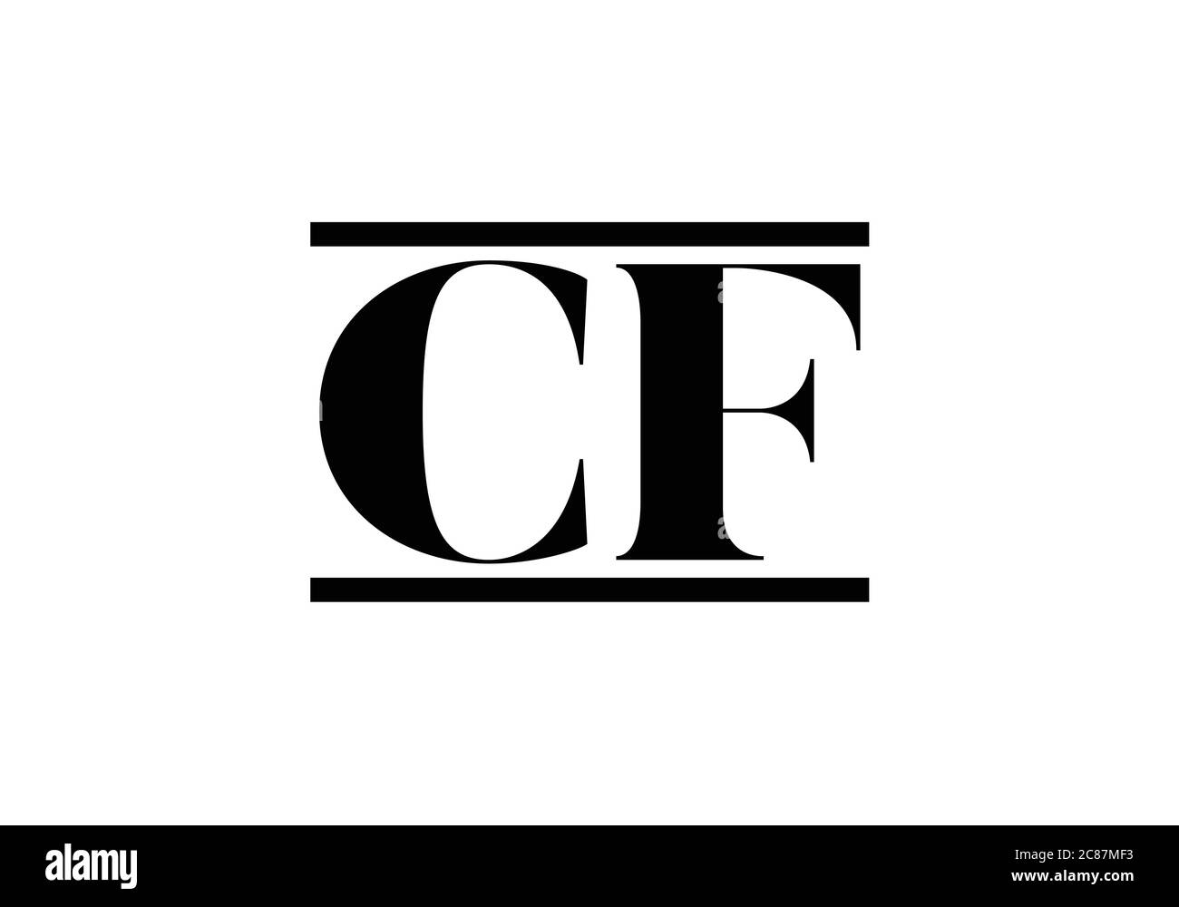 Initial Monogram Letter C F Logo Design Vector Template. C F Letter Logo Design Stock Vector ...