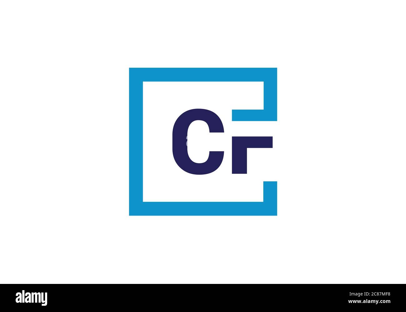Initial Monogram Letter C F Logo Design Vector Template. C F Letter ...
