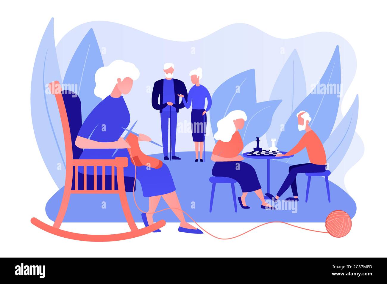 Activities for seniors concept vector illustration Stock Vector Image ...