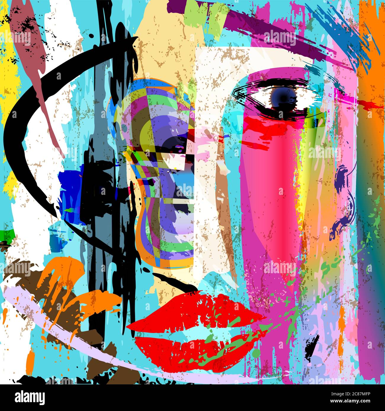 Face paint colors Stock Vector Images - Alamy