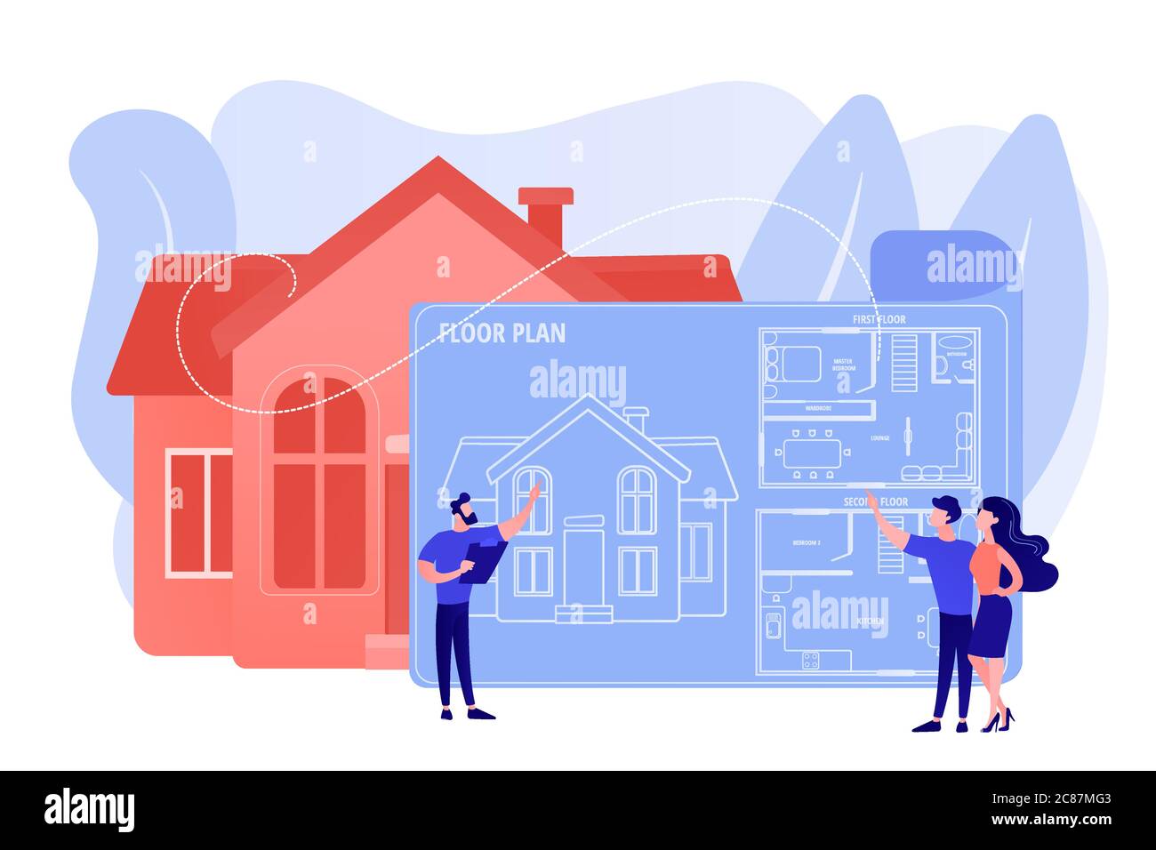 Real estate floor plan concept vector illustration Stock Vector Image ...