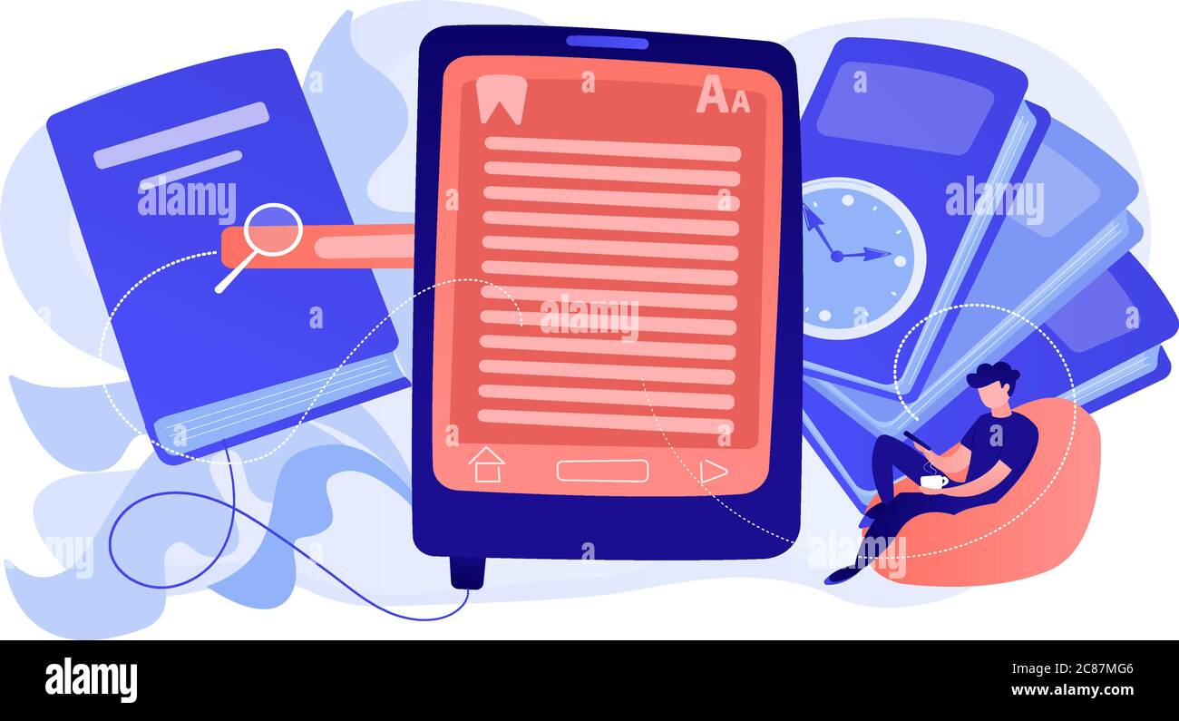 Ebook concept vector illustration Stock Vector Image & Art - Alamy