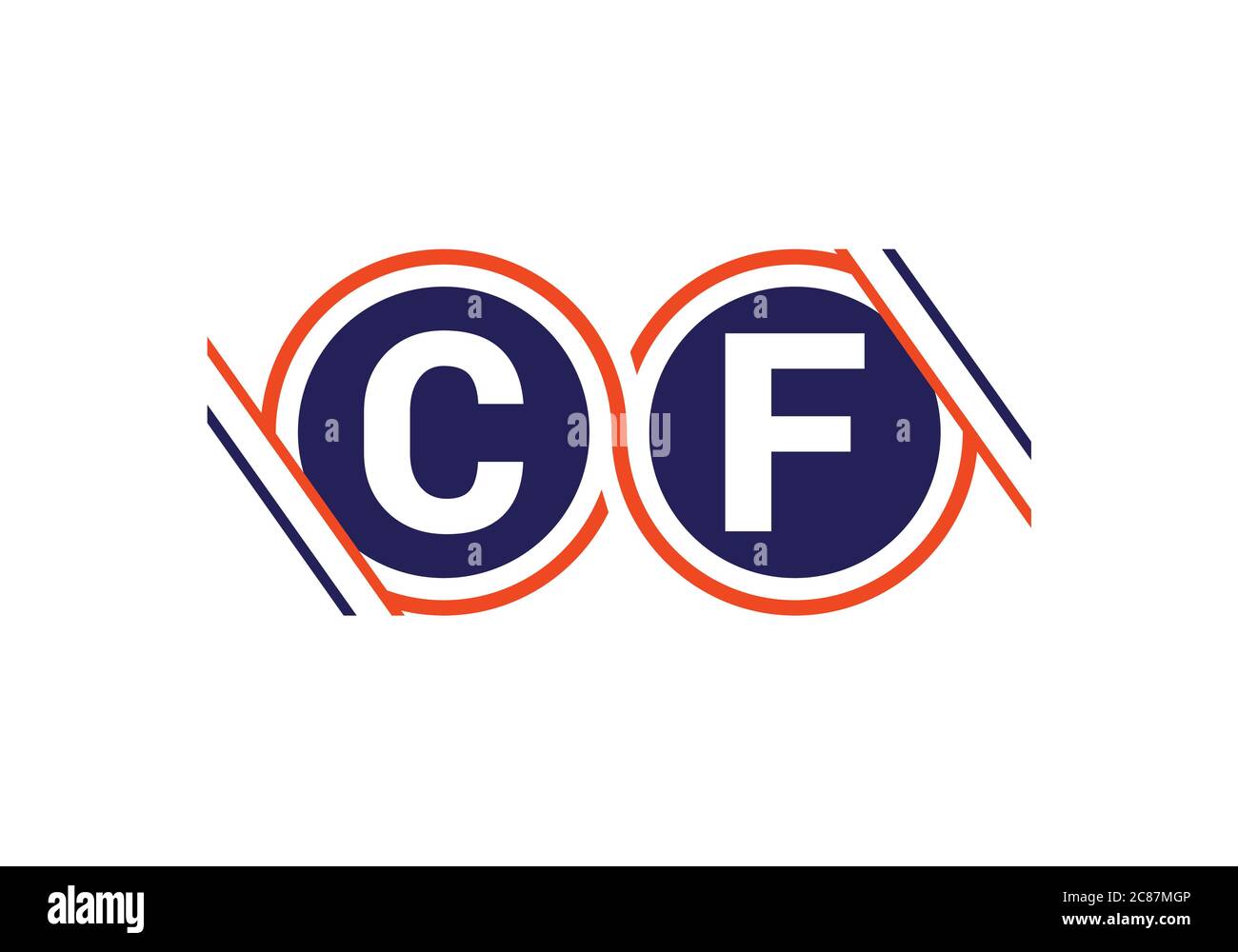 Initial Monogram Letter C F Logo Design Vector Template. C F Letter Logo Design Stock Vector ...