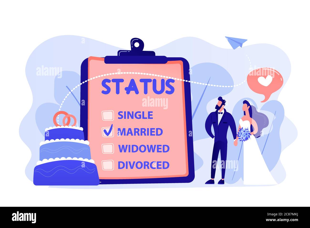 Relationship status concept vector illustration Stock Vector Image ...