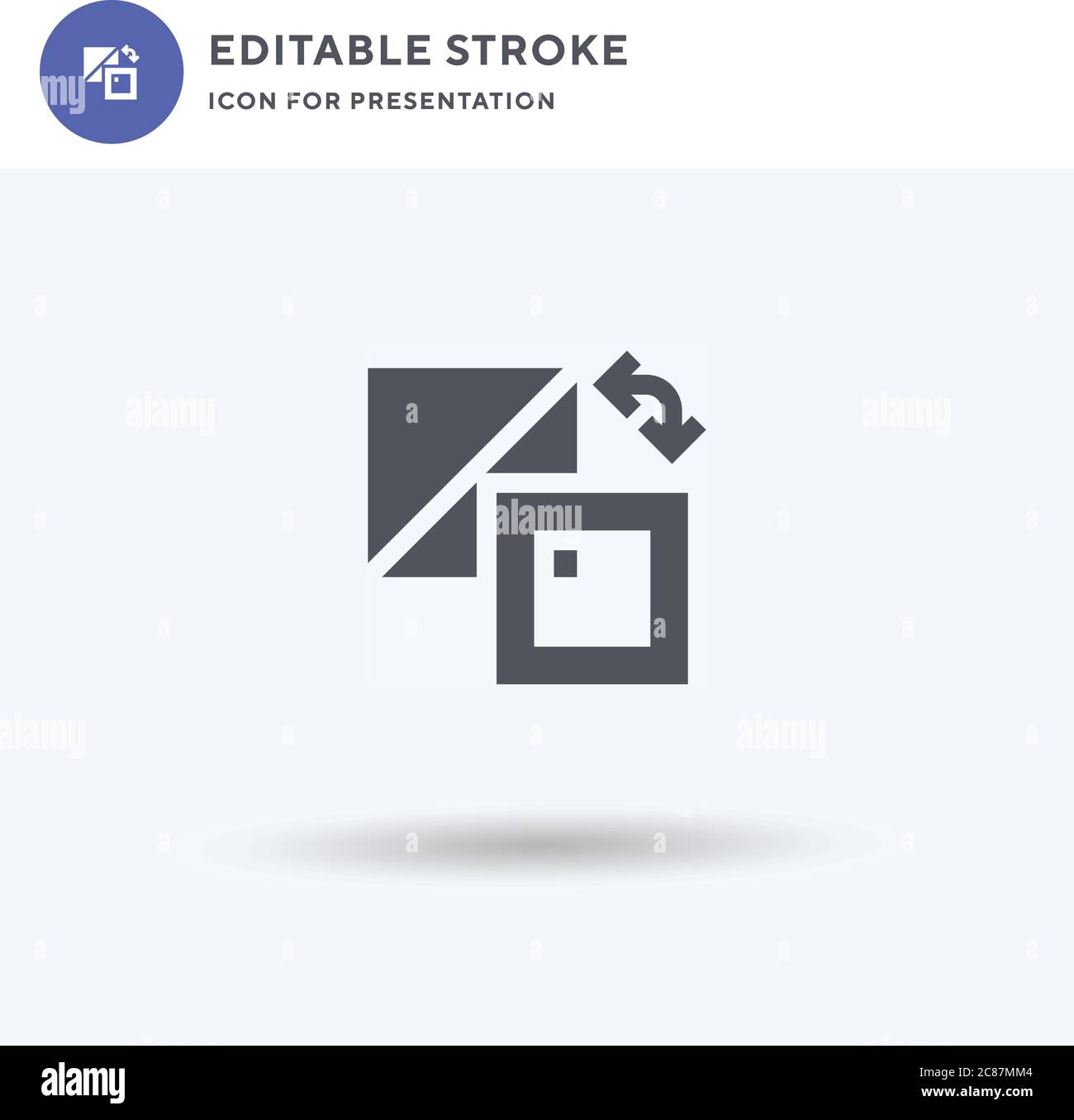 Stroke icon vector, filled flat sign, solid pictogram isolated on white ...