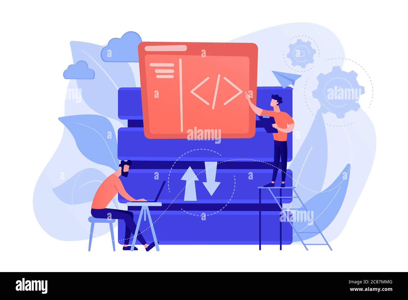 Big data developer concept vector illustration Stock Vector Image & Art - Alamy