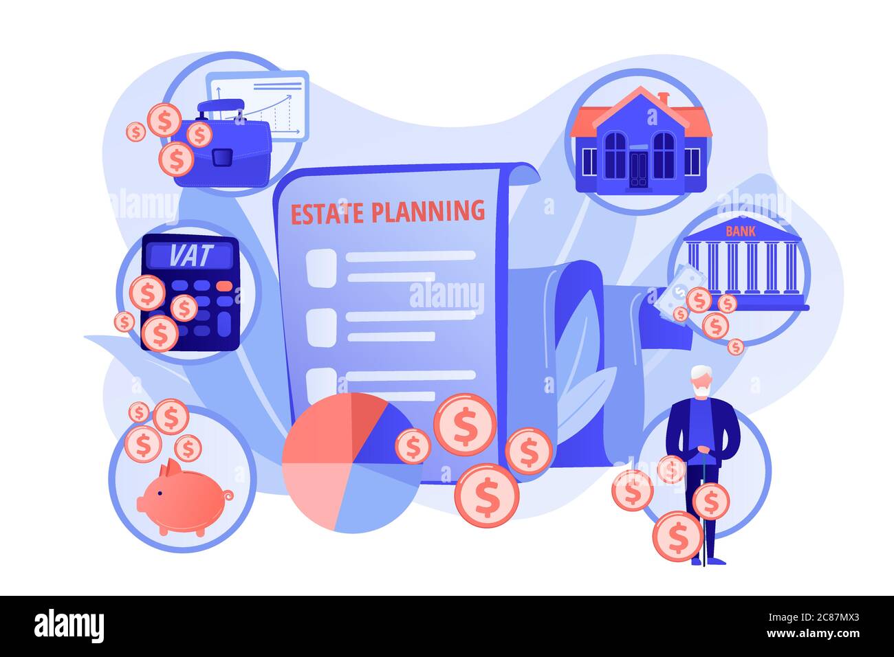 Estate planning concept vector illustration Stock Vector Image & Art ...