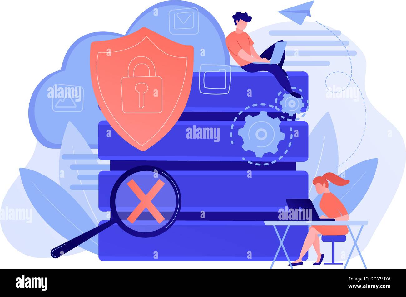 Data protection concept vector illustration Stock Vector Image & Art ...