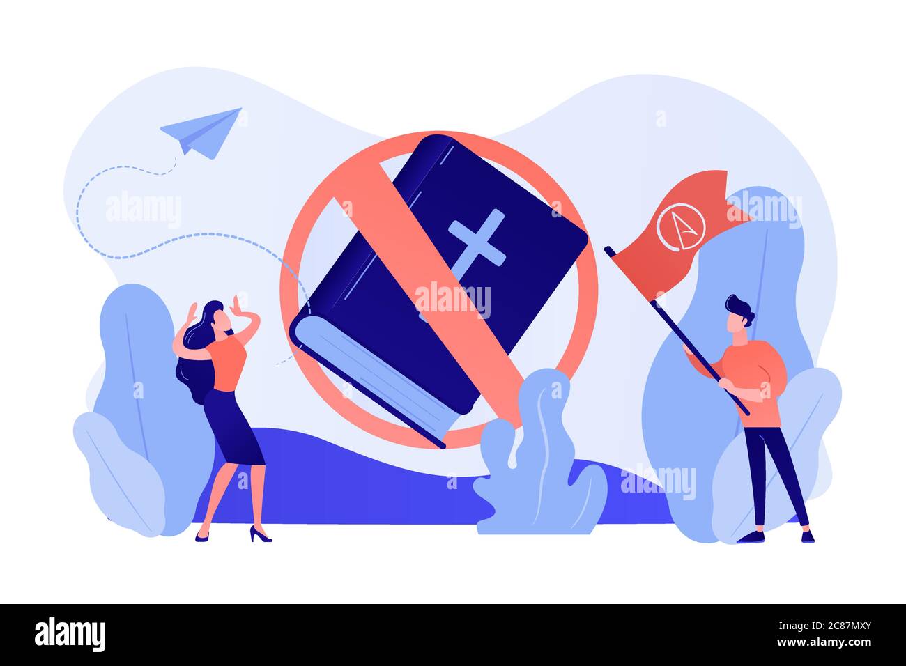 Atheistic world view concept vector illustration Stock Vector Image ...