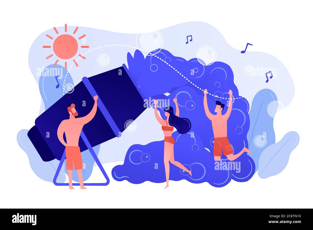 Foam party concept vector illustration Stock Vector Image & Art - Alamy