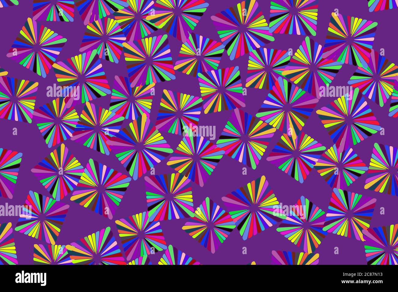 Abstract Color Elements Seamless Pattern 3D Illustration Stock Vector ...