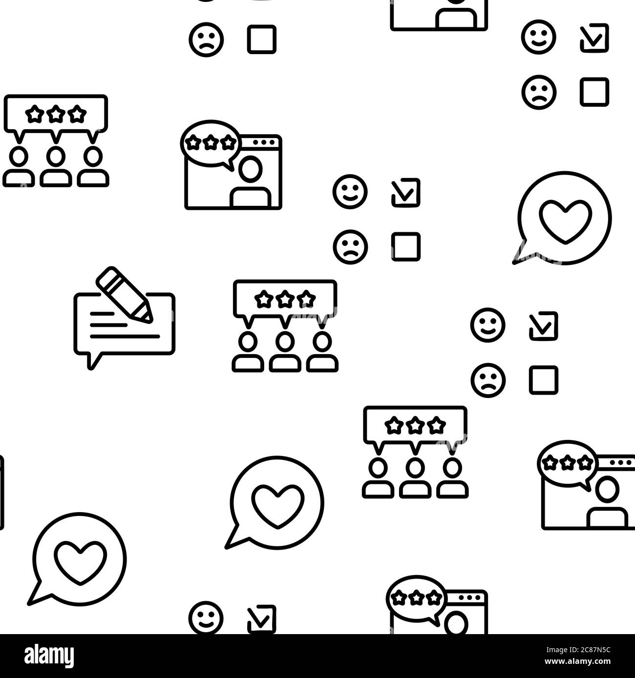 Satisfaction Feedback Vector Seamless Pattern Stock Vector Image & Art ...