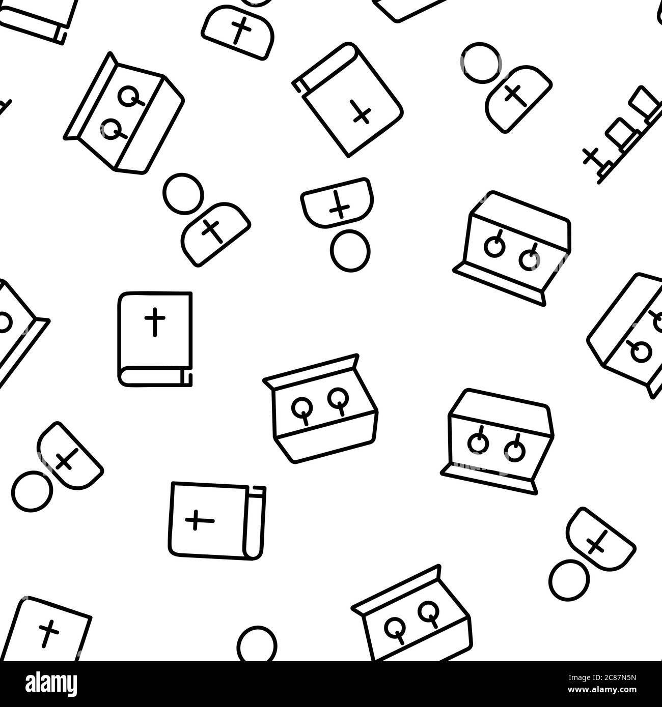 Funeral Burial Ritual Vector Seamless Pattern Stock Vector Image & Art ...