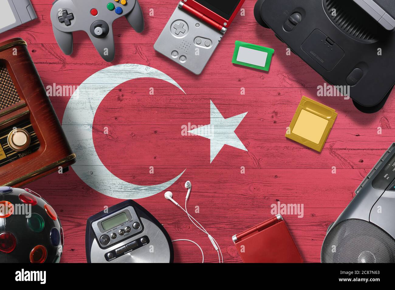 Turkey retro gaming concept. A collection of retro video game ...