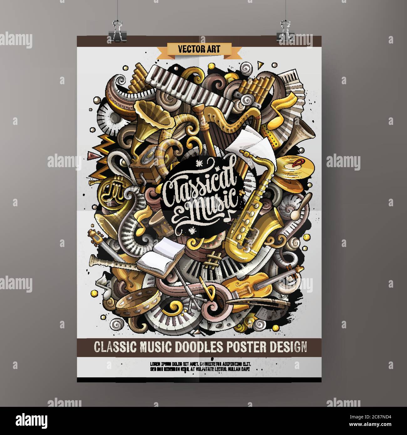 Classical concert poster advertising orchestra hi-res stock photography ...