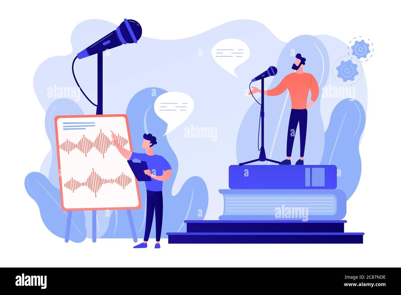 Voice and speech training concept vector illustration Stock Vector ...