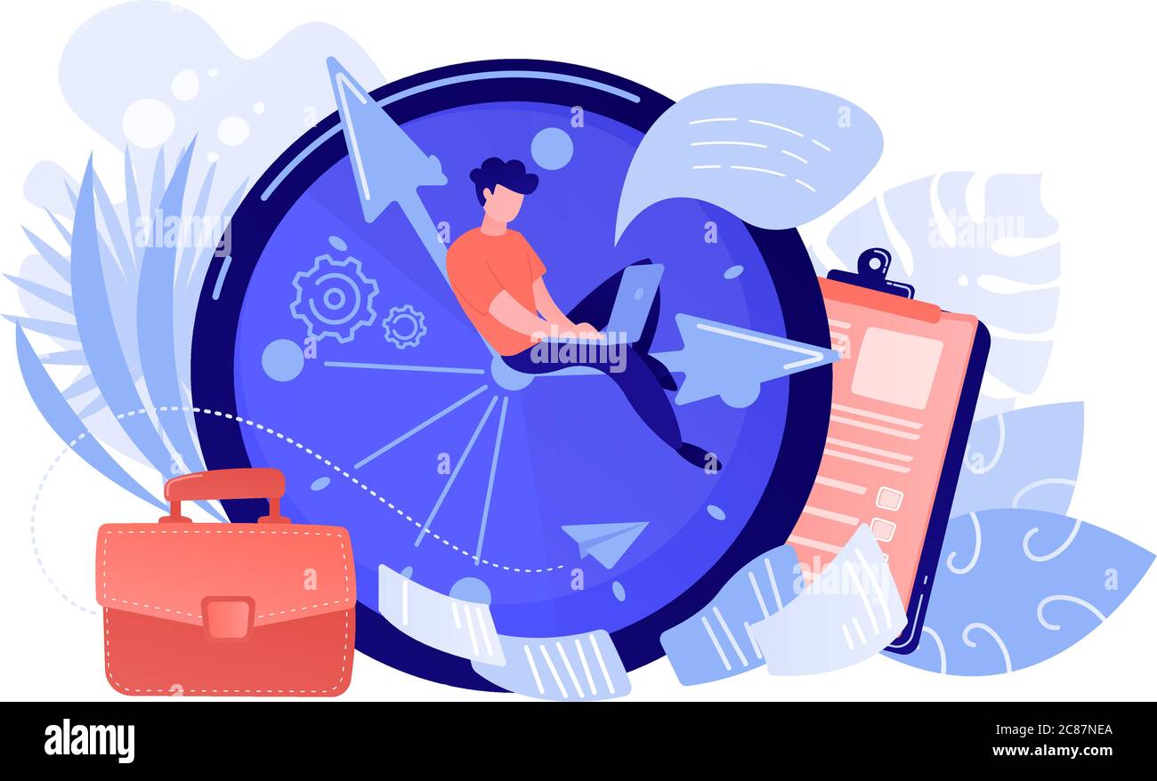 Procrastination time management vector Stock Vector Images - Alamy