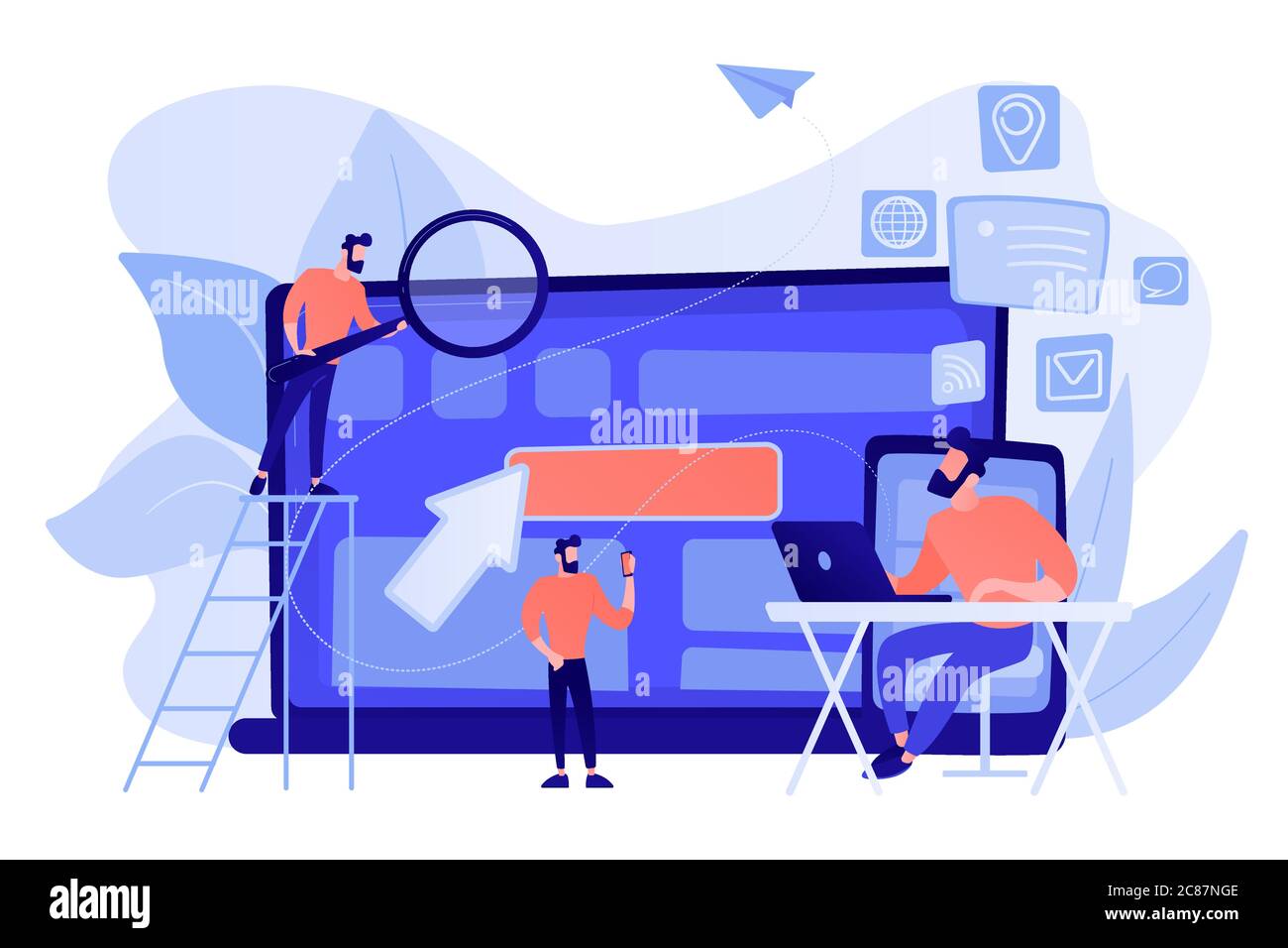 Cross-device tracking concept vector illustration Stock Vector Image ...