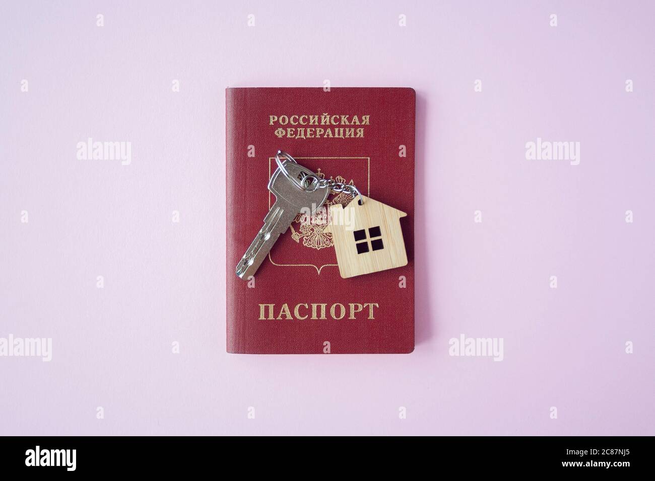 Russian international Passport and key Stock Photo - Alamy