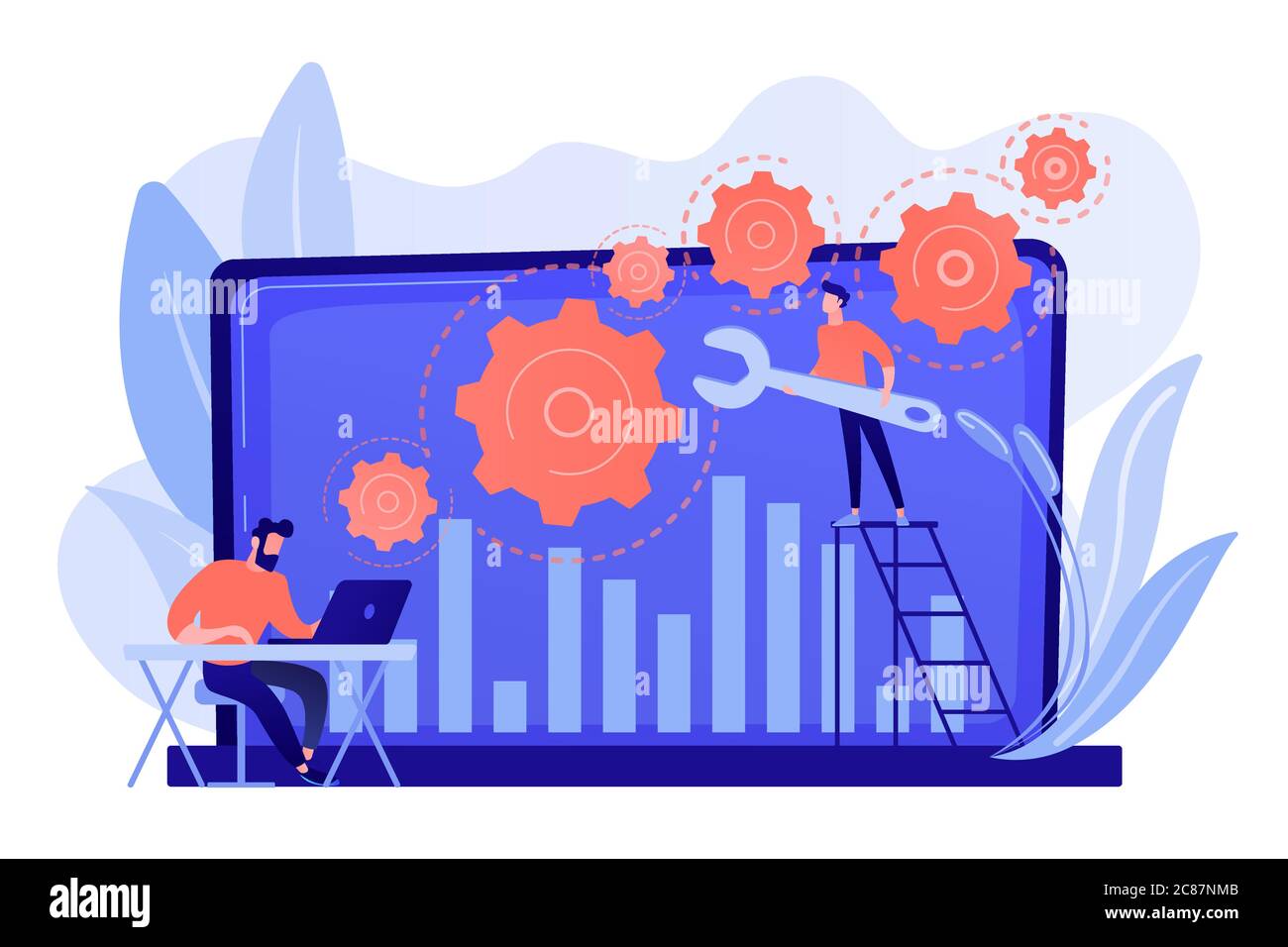 Computer troubleshooting concept vector illustration Stock Vector Image ...
