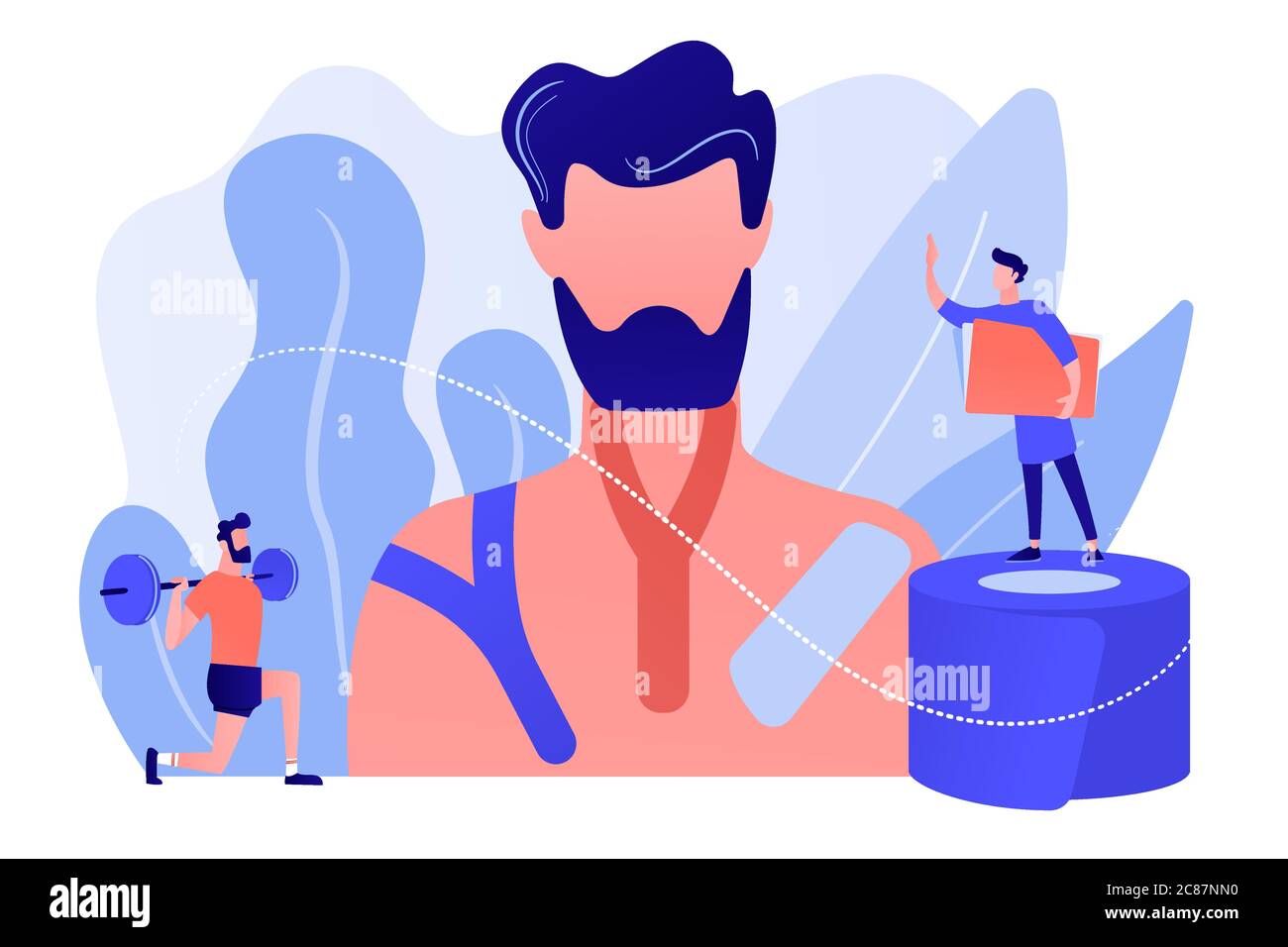 Kinesiology taping concept vector illustration Stock Vector Image & Art ...