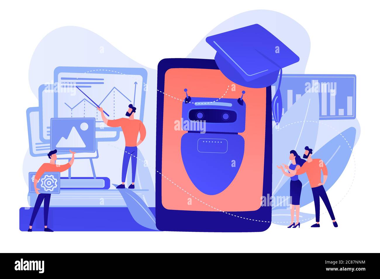 Chatbot self learning concept vector illustration Stock Vector Image ...