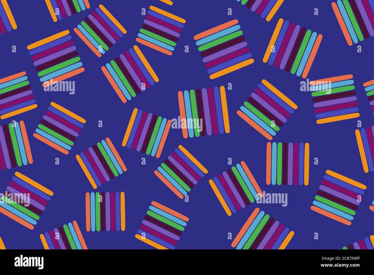 Abstract Color Elements Seamless Pattern 3D Illustration Stock Vector ...