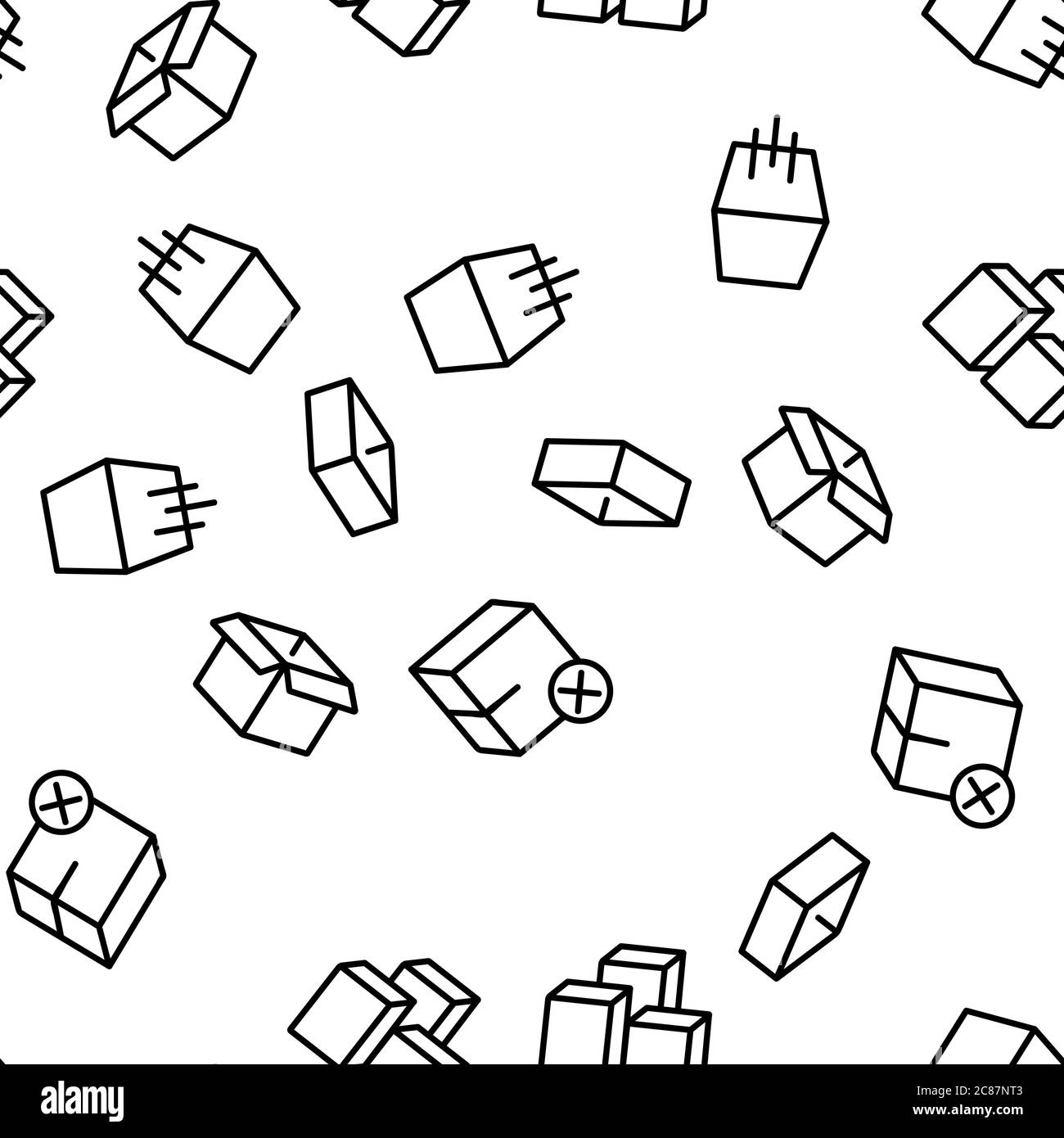 Box Carton Package Vector Seamless Pattern Stock Vector Image & Art - Alamy