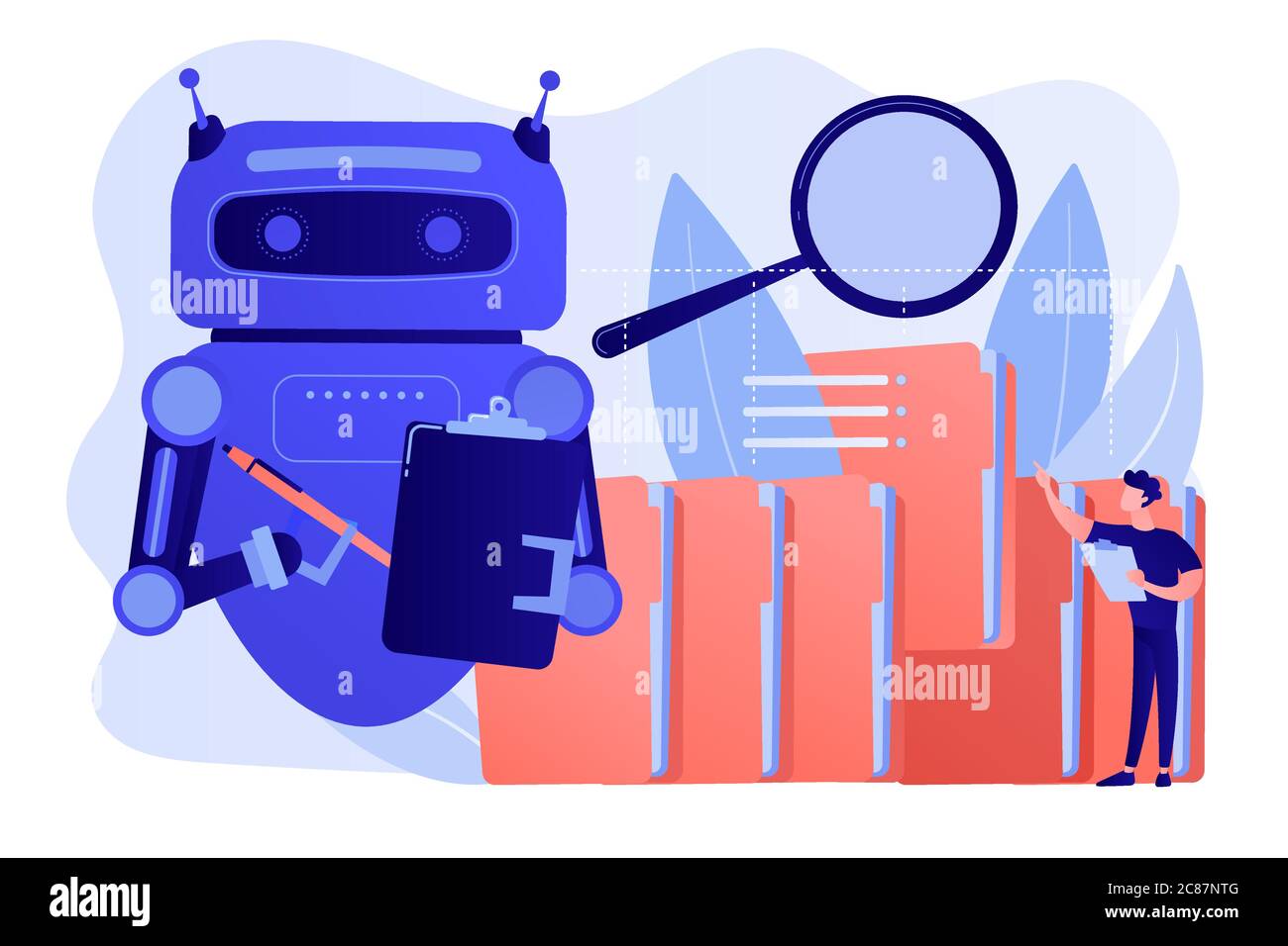 Robotic Process Automation Concept Vector Illustration Stock Vector