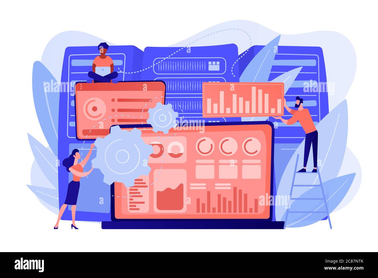 Big Data Visualization Concept Vector Illustration Stock Vector Image And Art Alamy