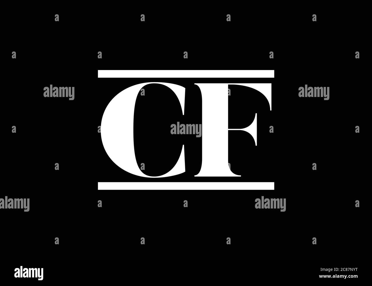 Initial Monogram Letter C F Logo Design Vector Template. C F Letter Logo Design Stock Vector ...
