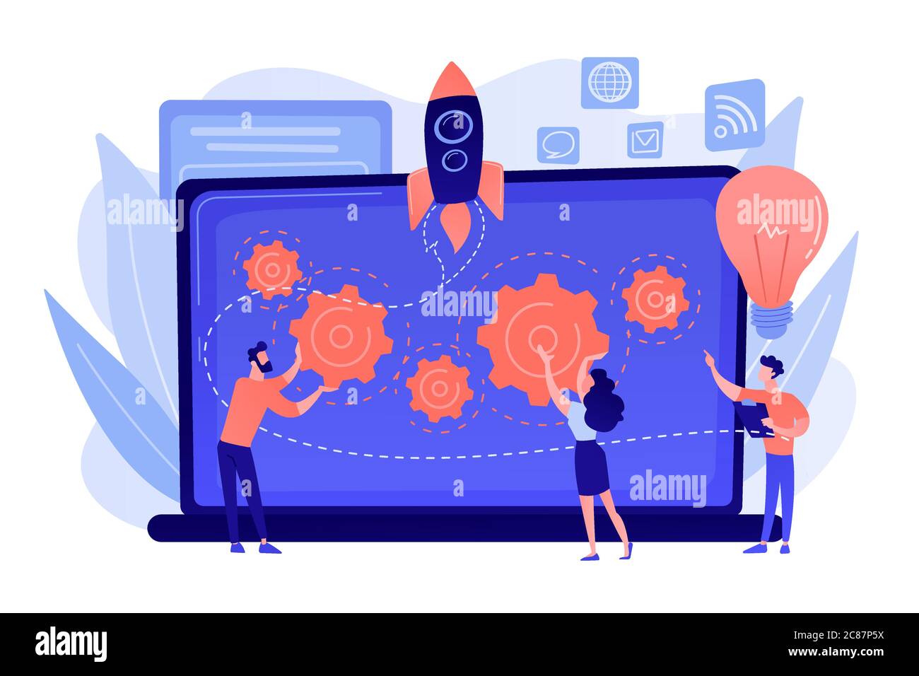 Startup accelerator concept vector illustration Stock Vector Image ...