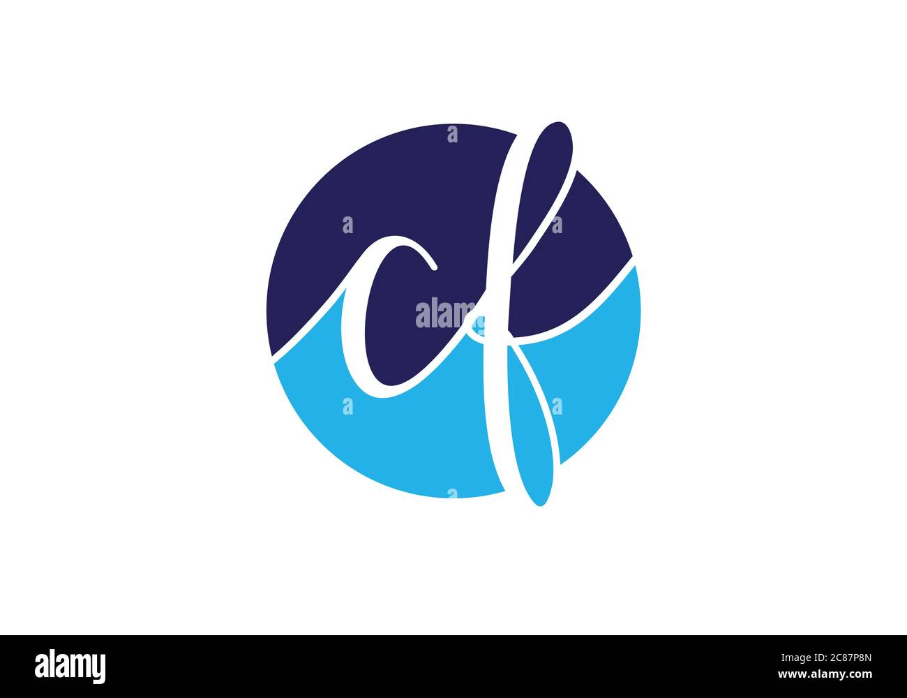 Initial Monogram Letter C F Logo Design Vector Template. C F Letter Logo Design Stock Vector ...