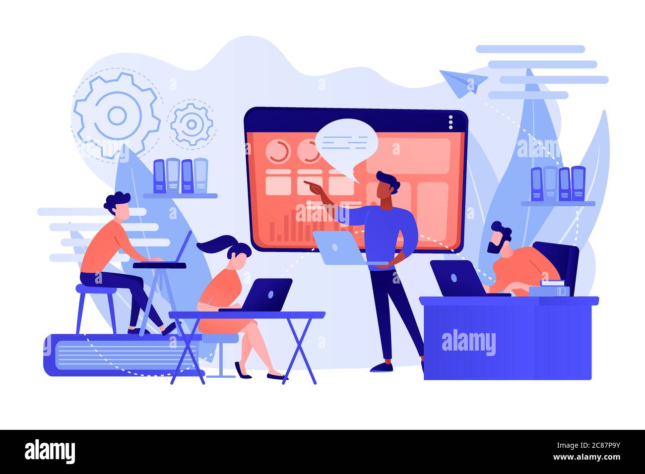 Digital presentation concept vector illustration Stock Vector Image ...