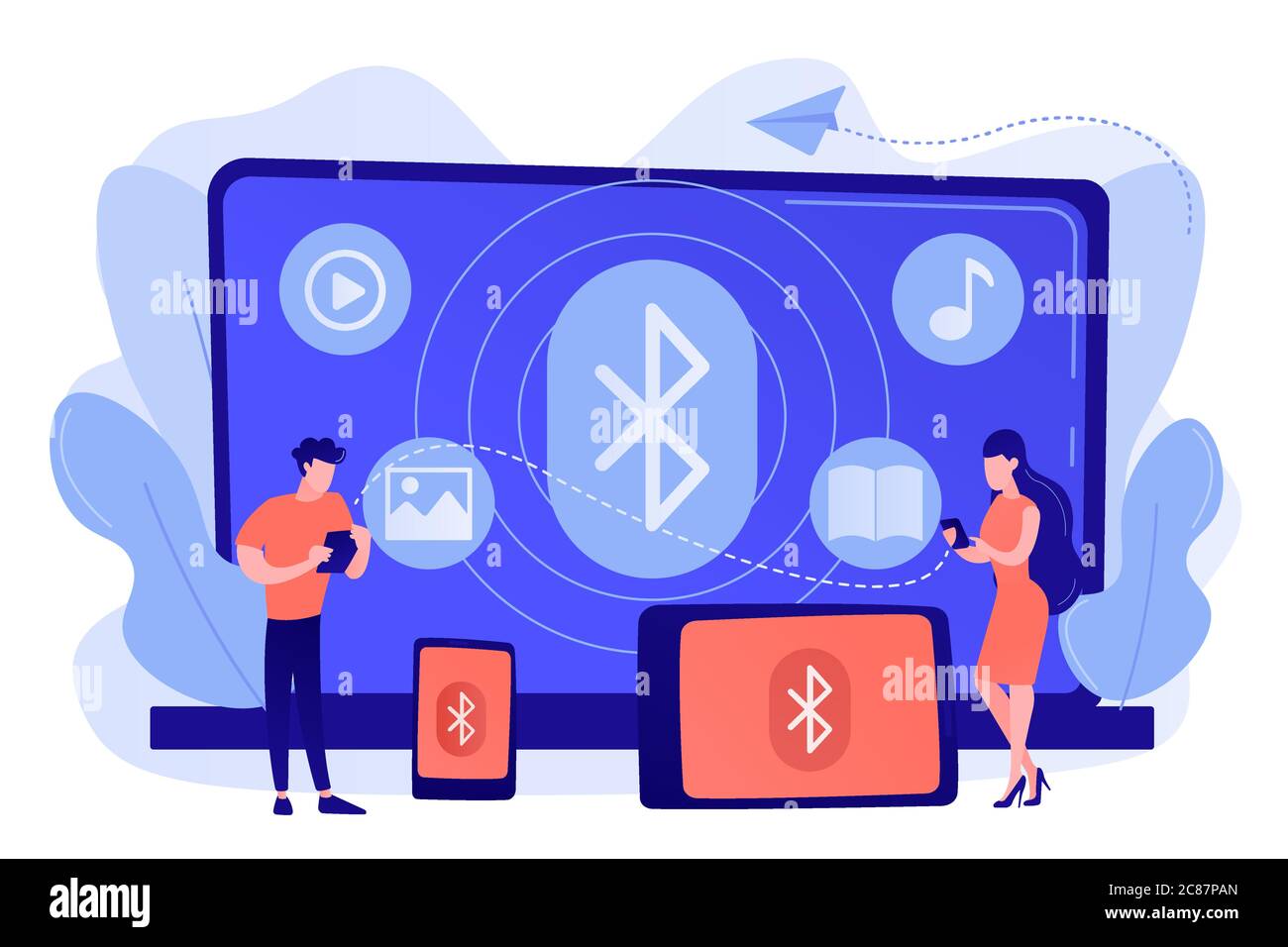 Bluetooth connection concept vector illustration Stock Vector Image ...