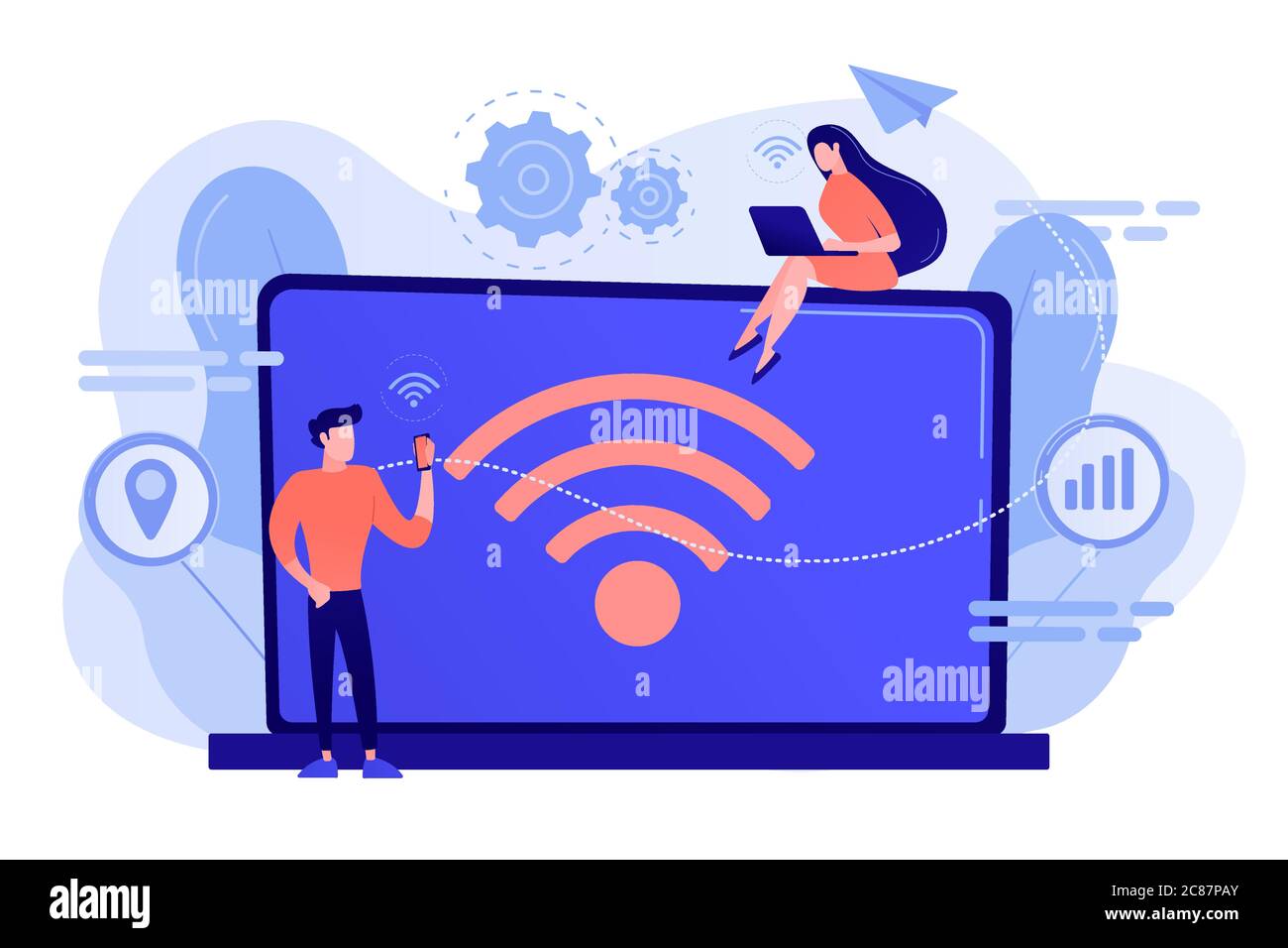 Wi-fi connection concept vector illustration Stock Vector Image & Art ...