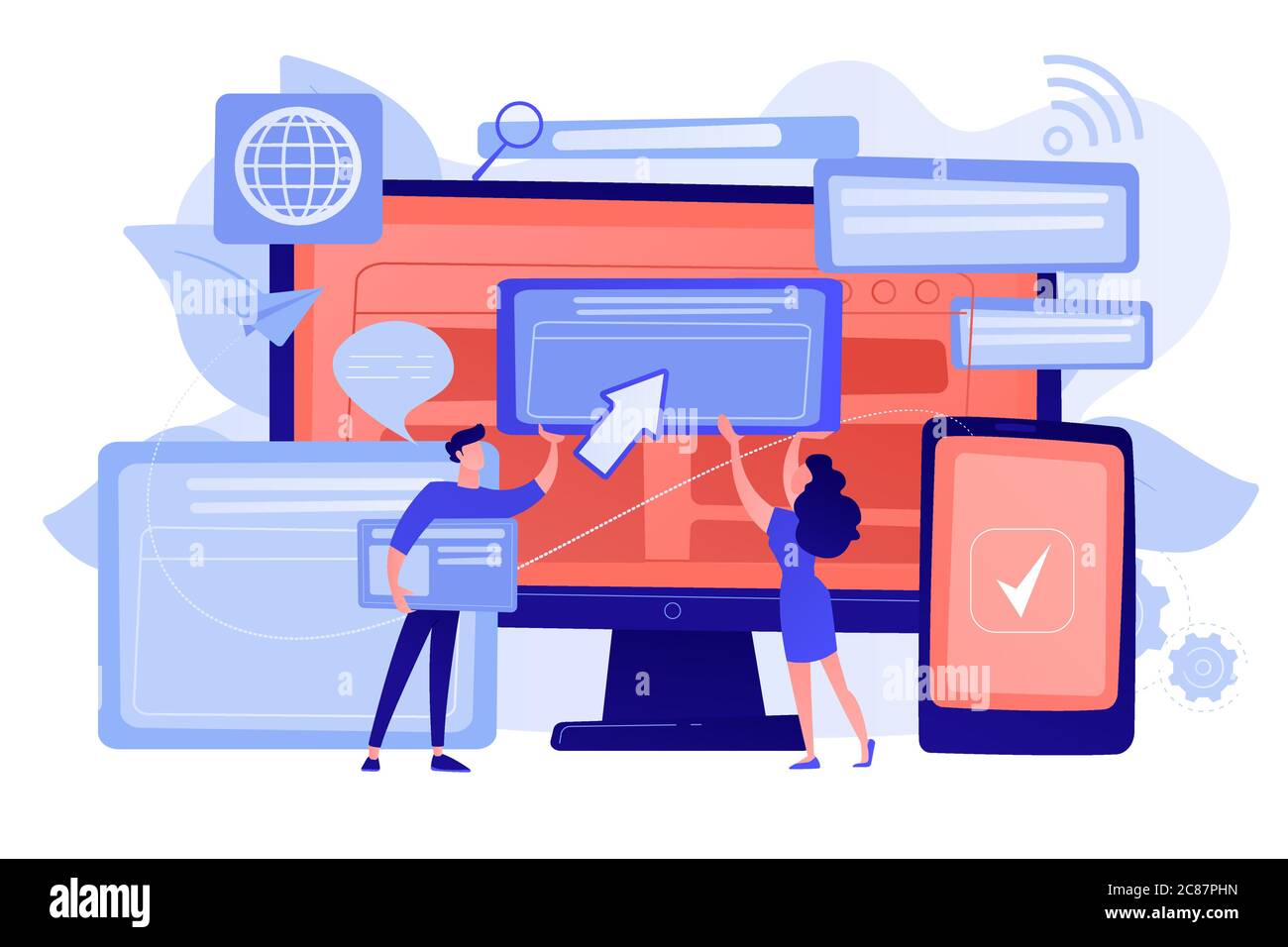 Cross-browser compatibility concept vector illustration Stock Vector ...