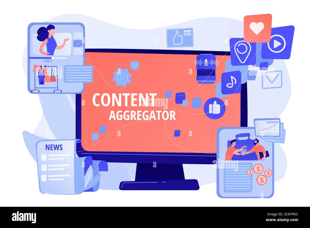 Content aggregator concept vector illustration Stock Vector Image & Art ...