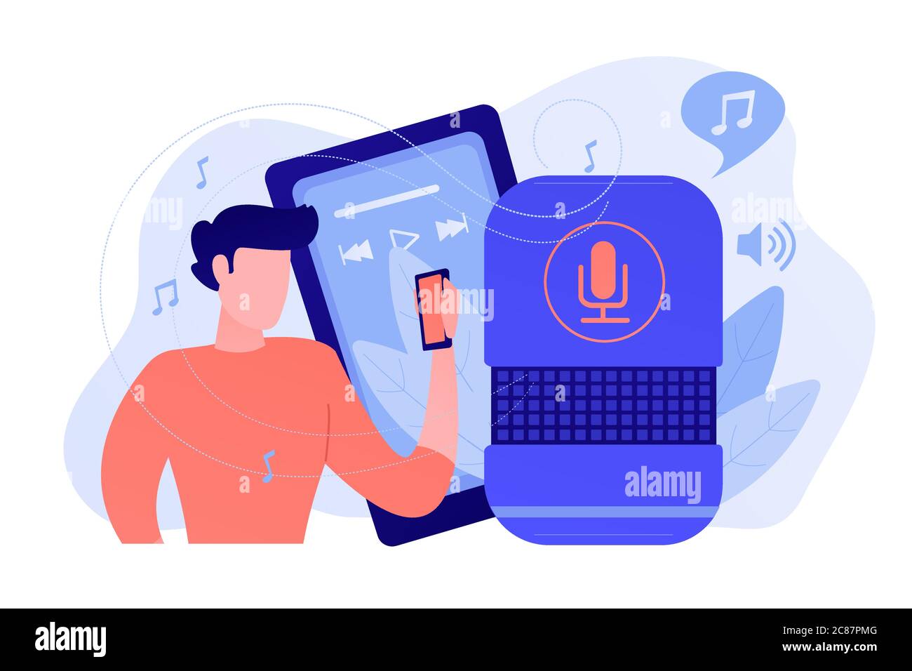 Music playback and music streaming concept vector illustration Stock ...
