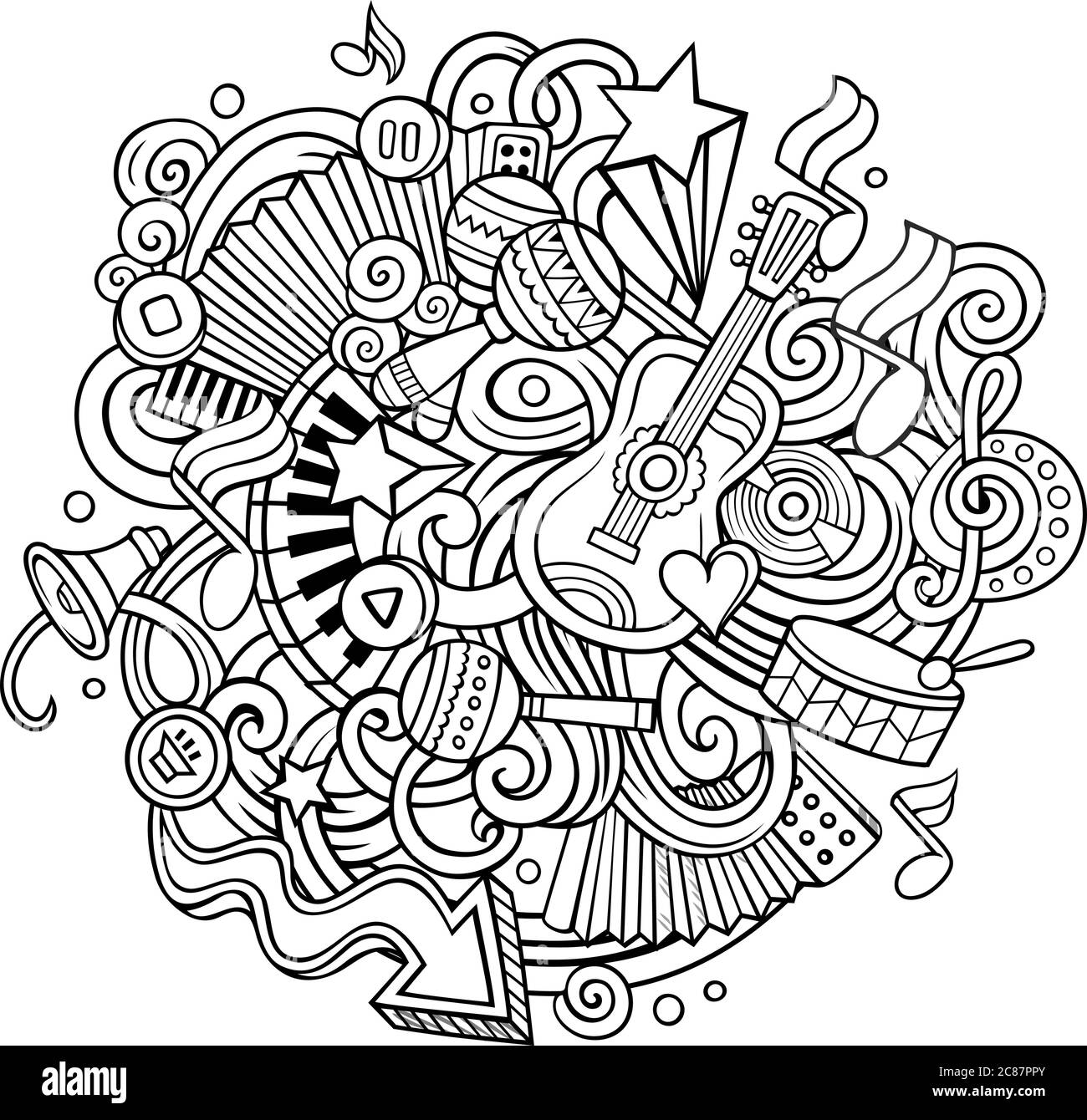 Music fest card Cut Out Stock Images & Pictures - Alamy