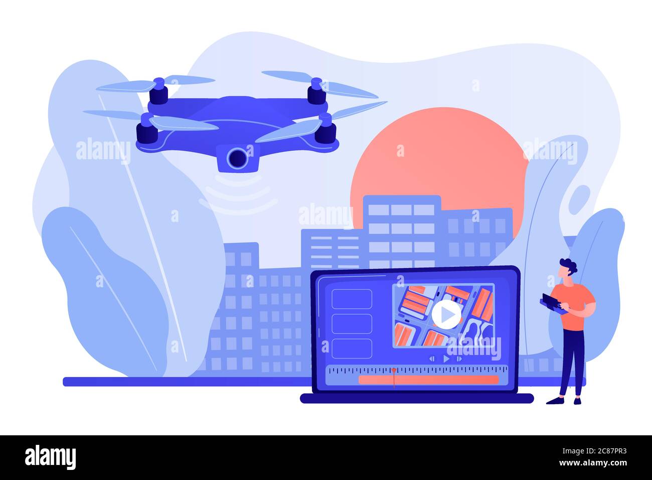 Aerial videography concept vector illustration Stock Vector Image & Art ...